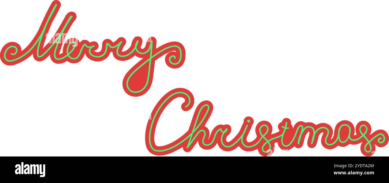 Card merry xmas written Stock Vector Images - Alamy