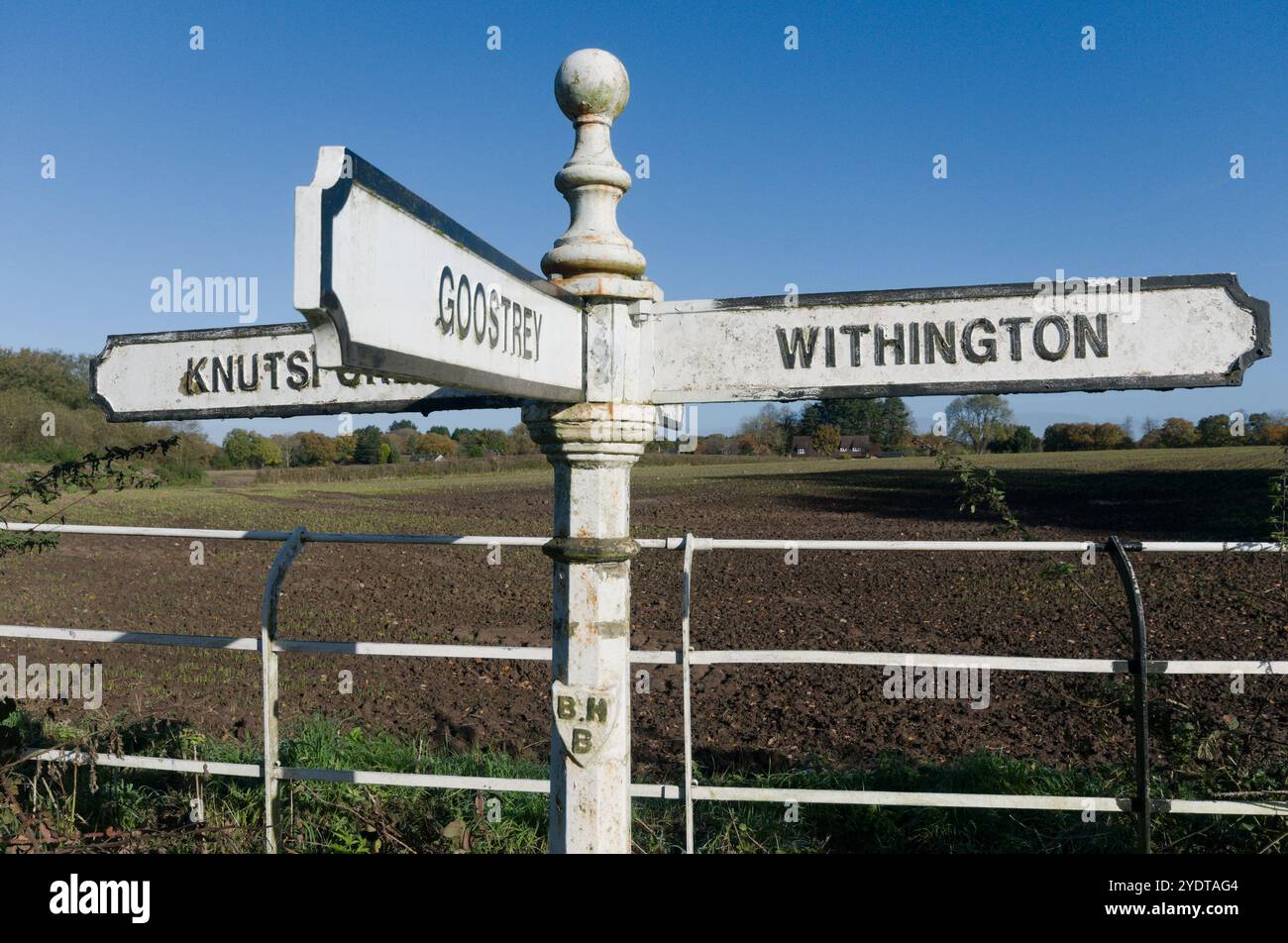 Old Cheshire finger-post road direction signs Stock Photo - Alamy