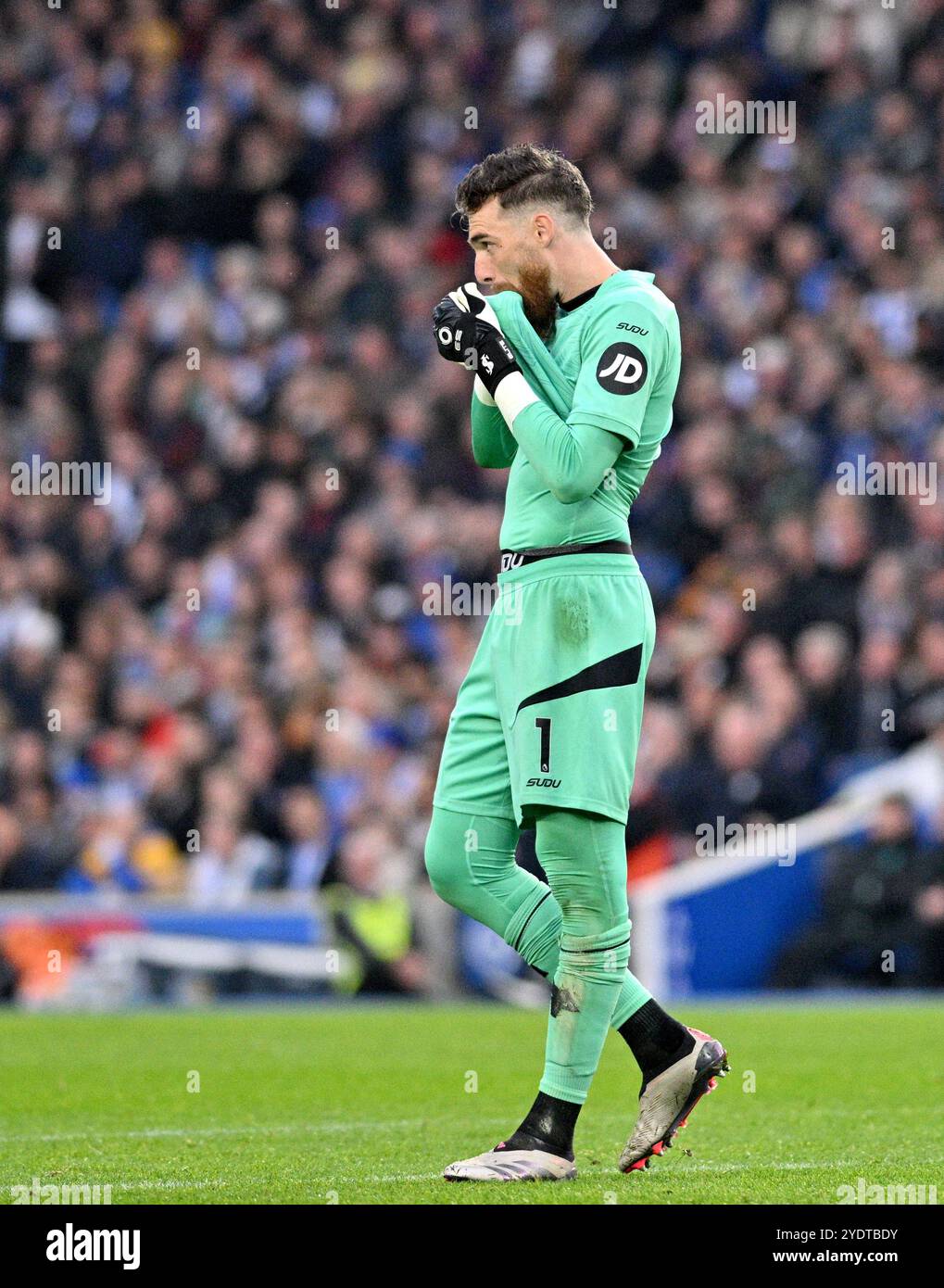 Jose Sa of Wolves during the Premier League match between Brighton and ...