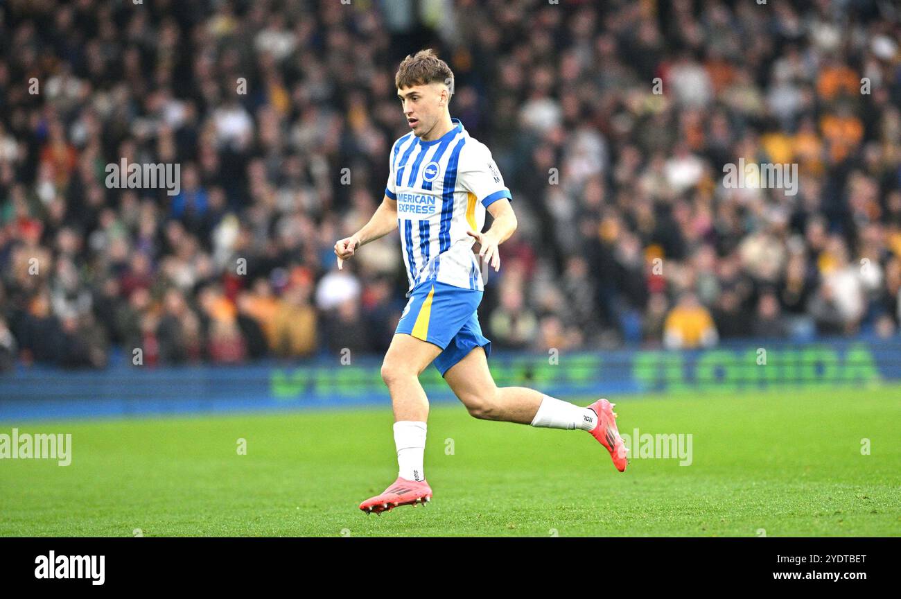 Brajan Gruda of Brighton during the Premier League match between ...