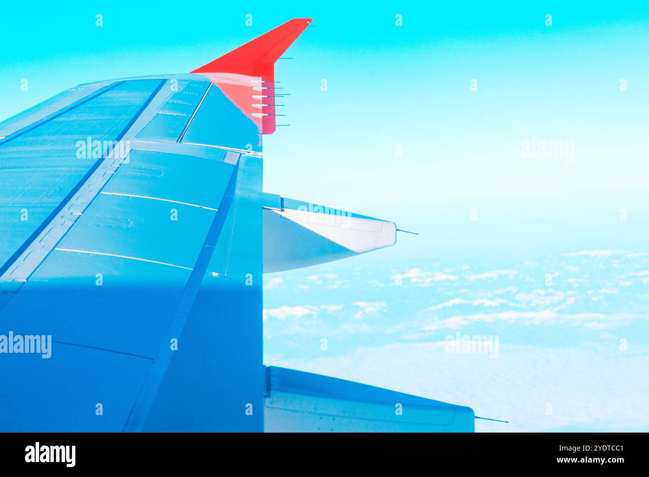 Wing of an aircraft, highlighting its structure and surface, set ...