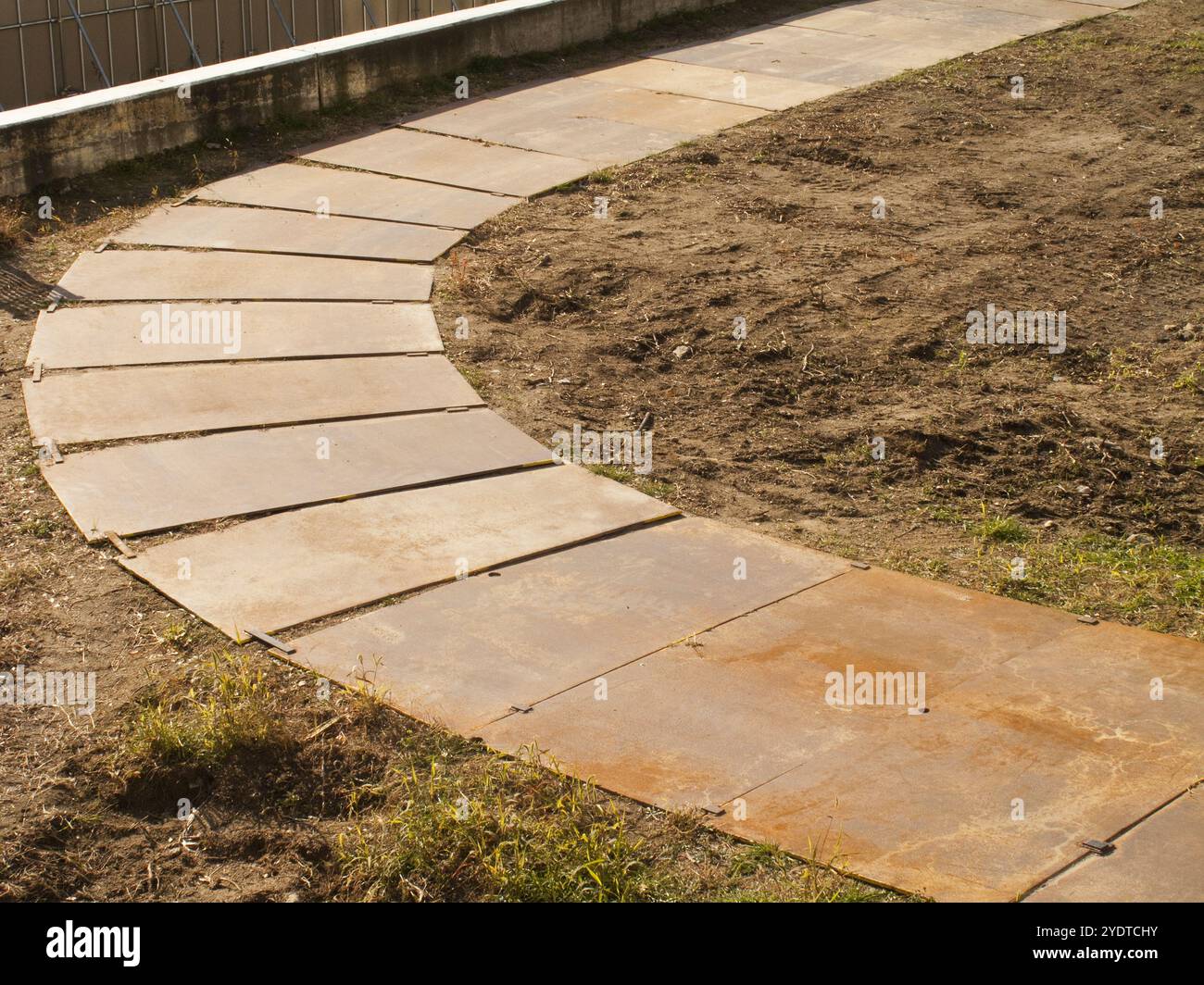 Steel plates for ground reinforcement Stock Photo - Alamy
