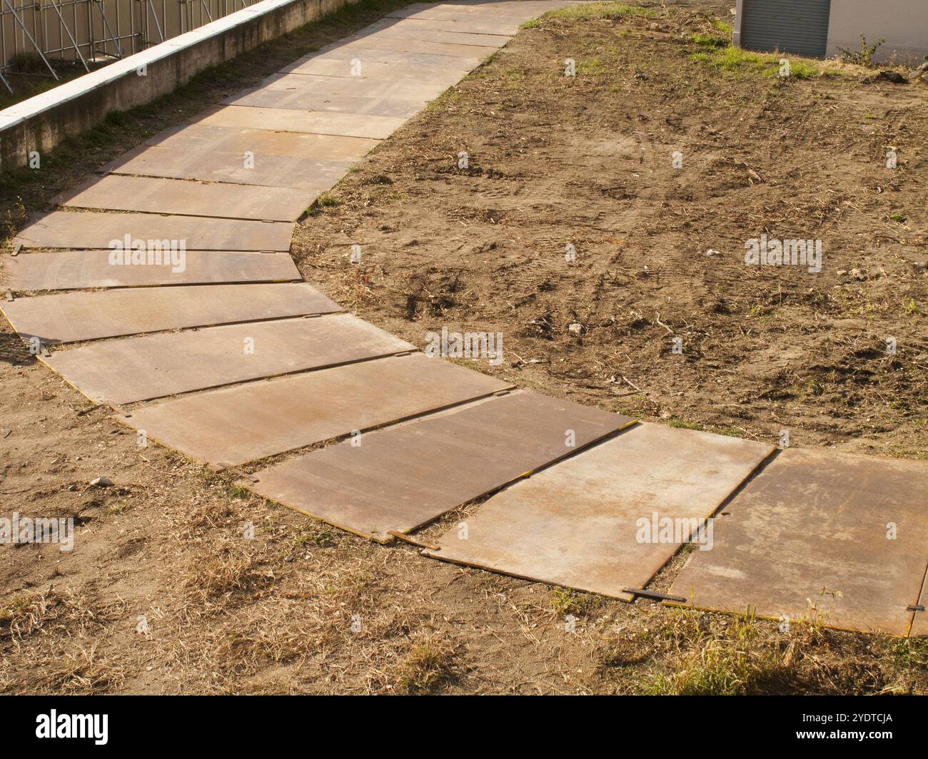 Steel plates for ground reinforcement Stock Photo - Alamy