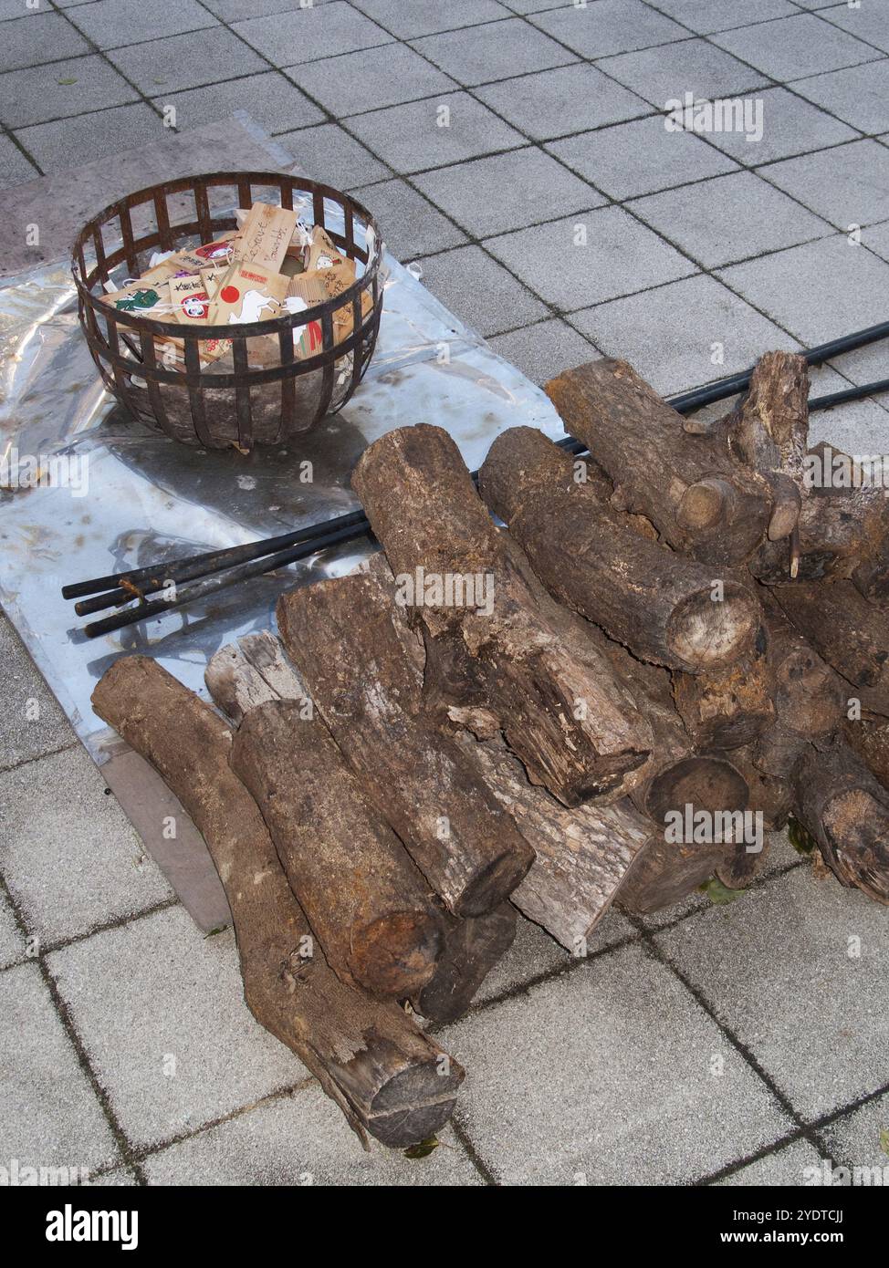 Preparing a bonfire Stock Photo - Alamy