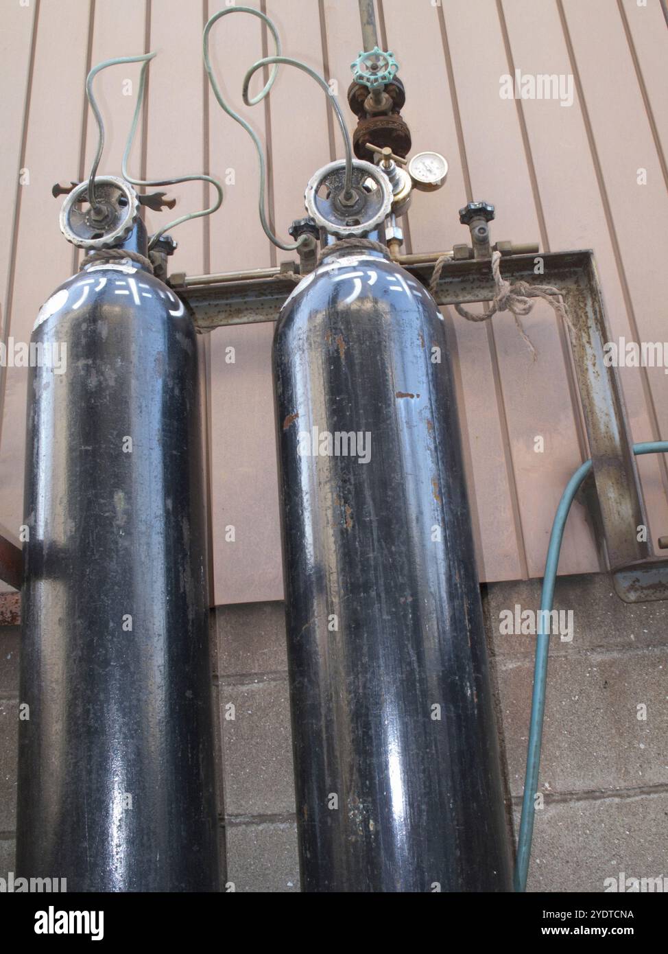 Acetylene gas tanks Stock Photo - Alamy