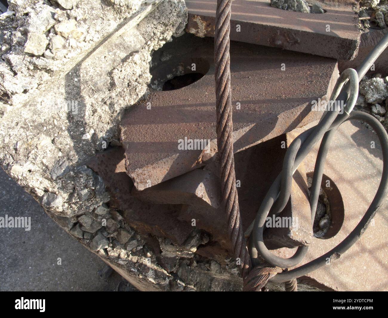Iron lumps and concrete Stock Photo - Alamy