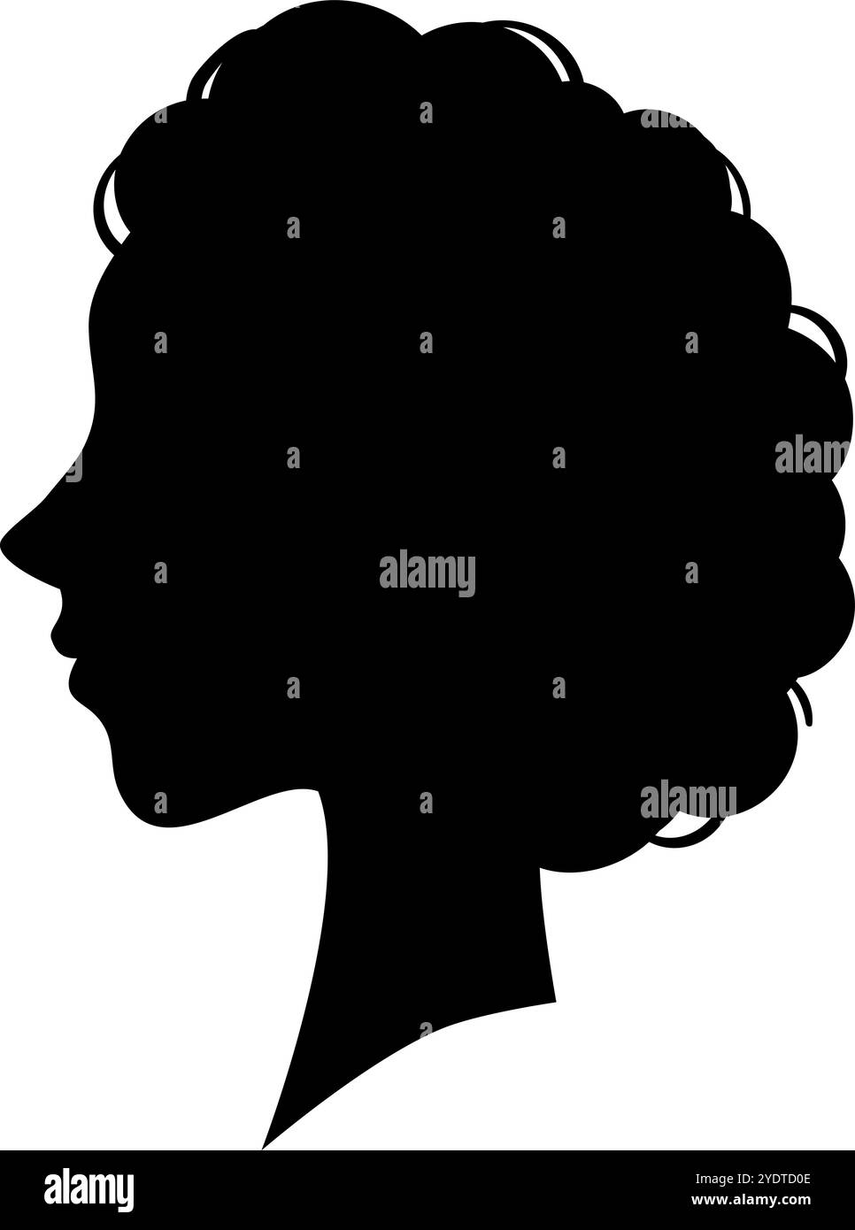 Woman dark curly hair Black and White Stock Photos & Images - Alamy