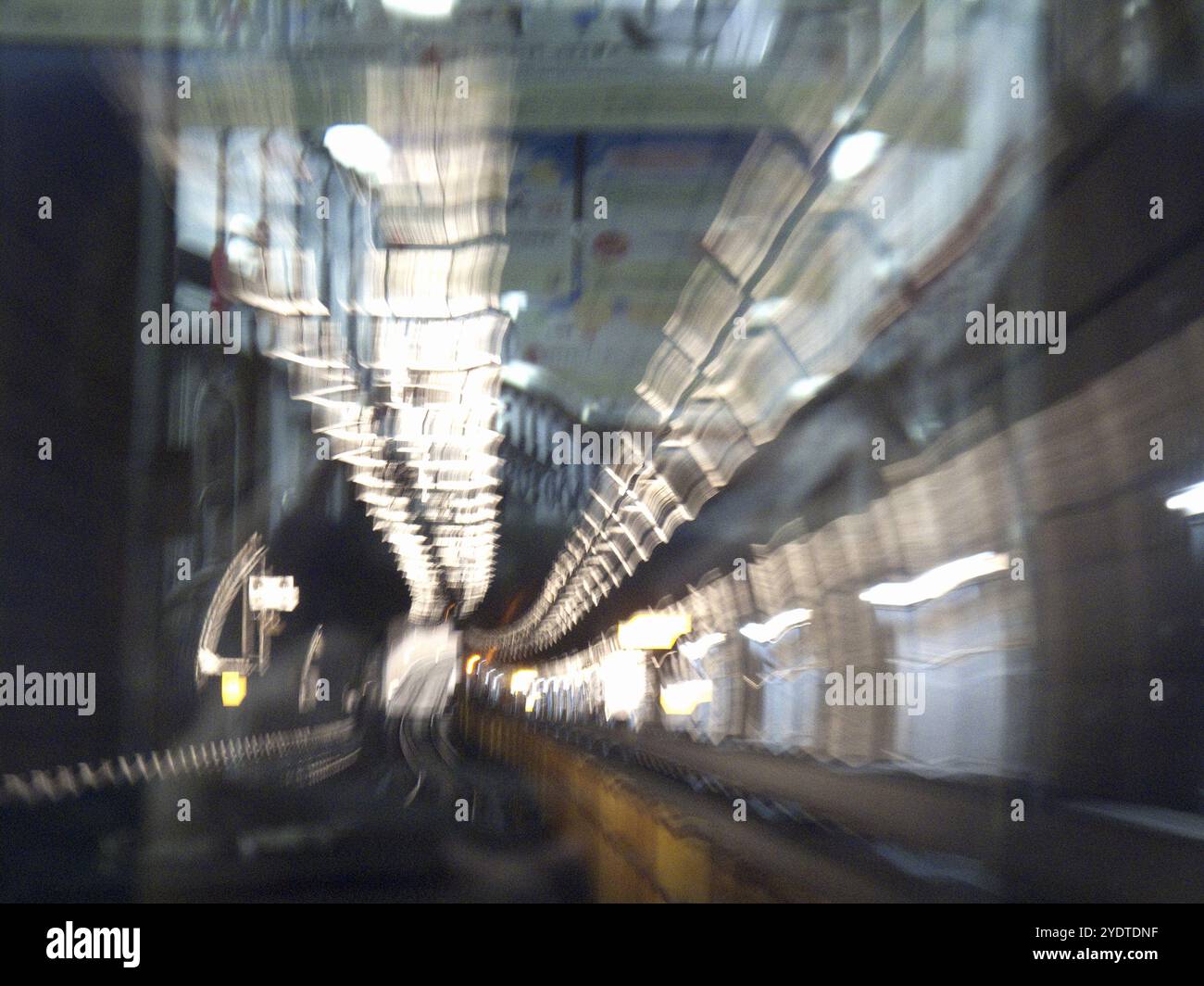 Underground train rails and station platforms Stock Photo - Alamy