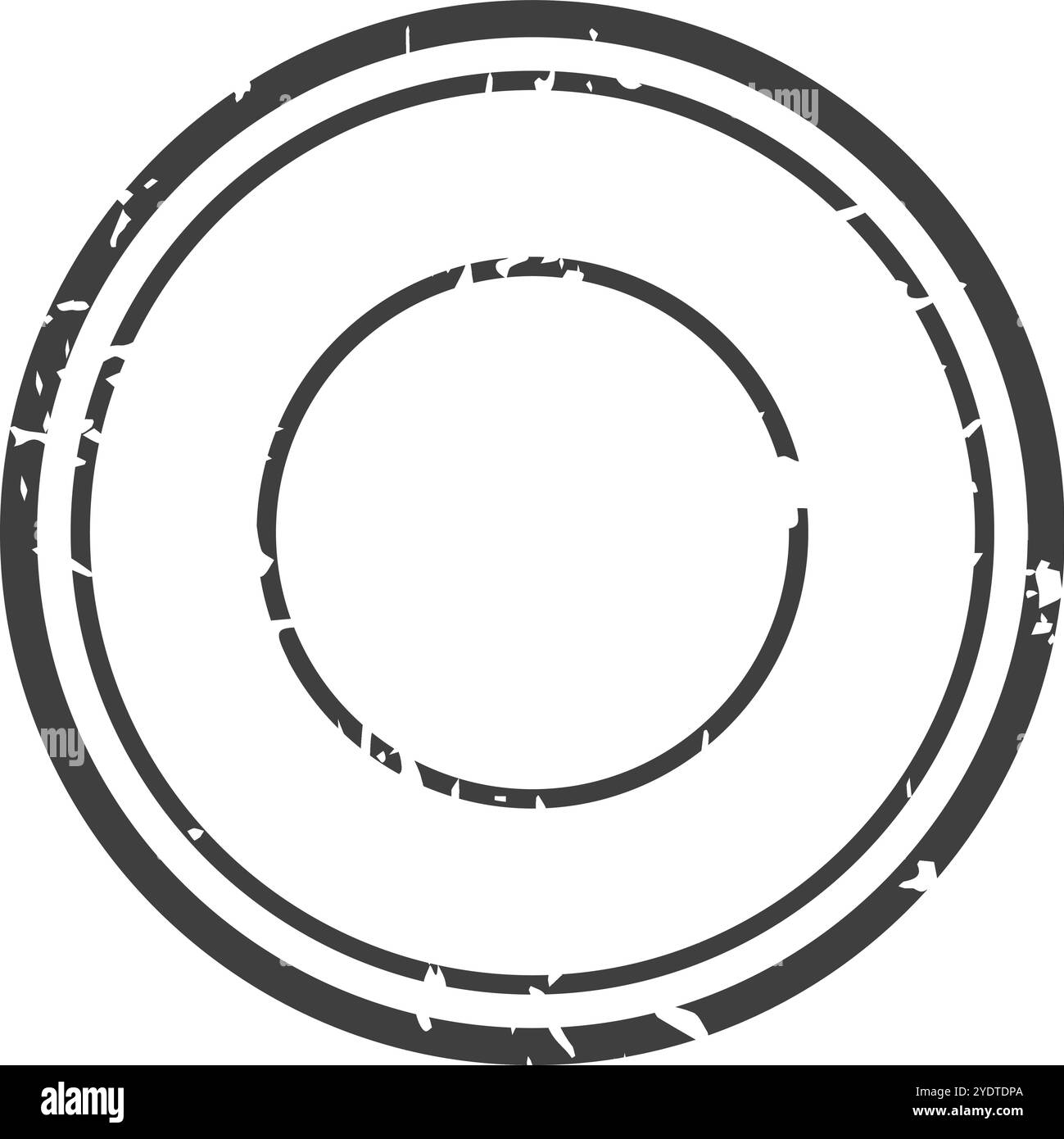 Grunge double circle stamp creating a blank space, ideal for custom ...