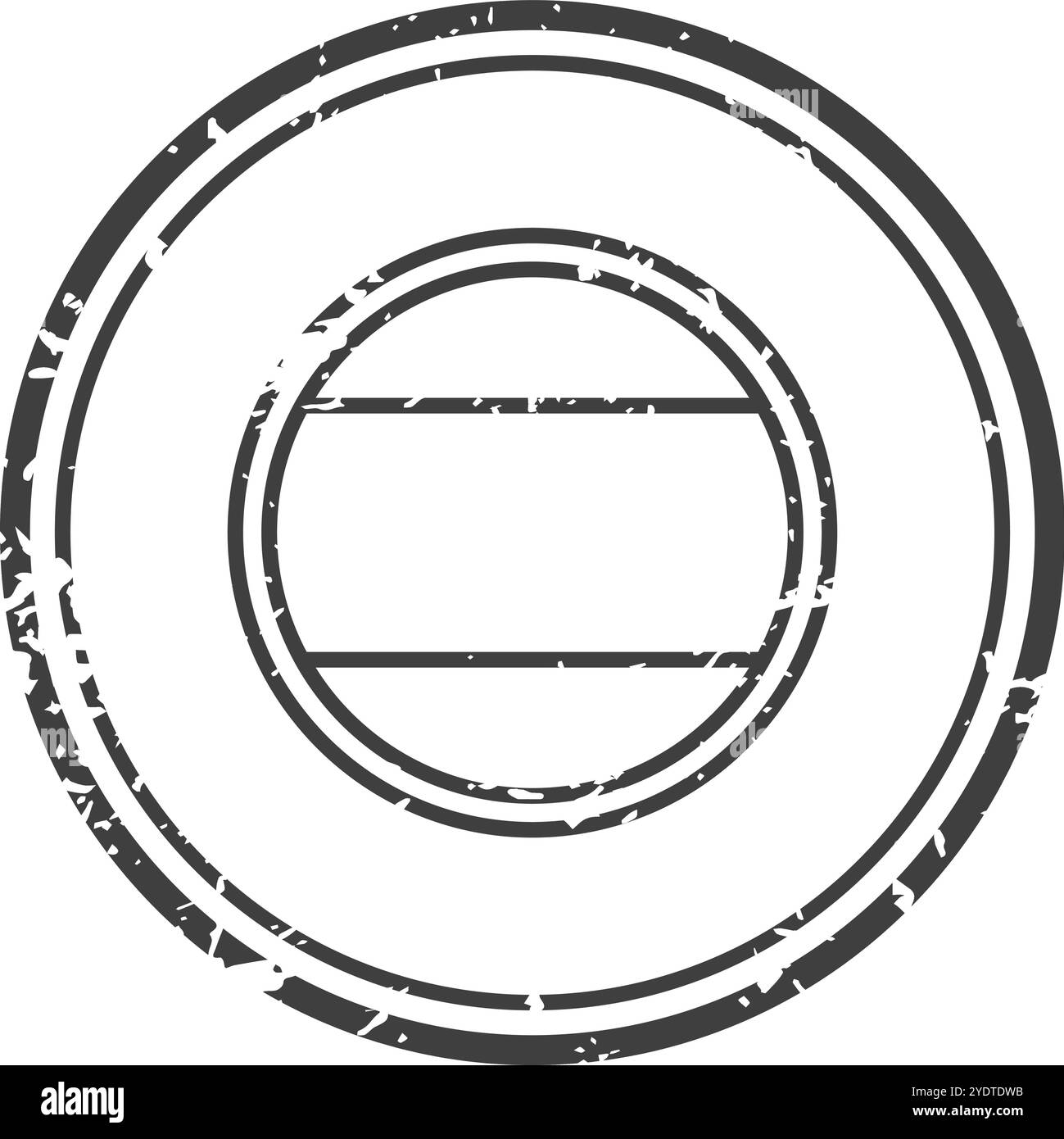 Grunge double circular stamp with two horizontal lines is creating a ...