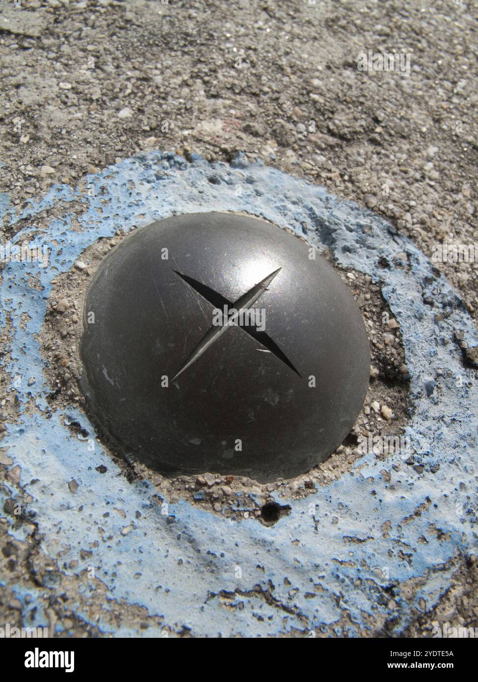 Signs of the boundary line Stock Photo - Alamy