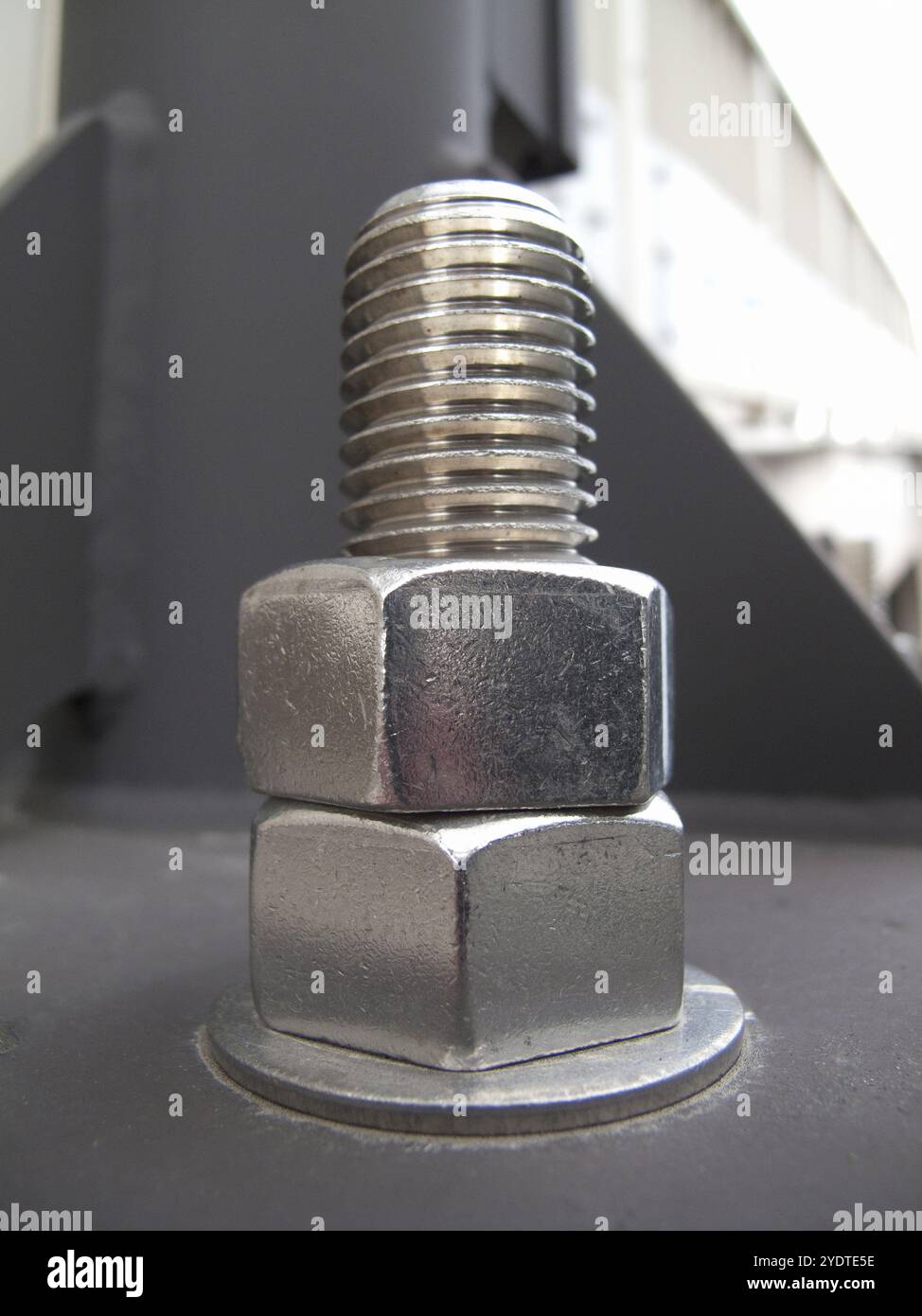 Stainless steel bolts and nuts for heavy steel frames Stock Photo - Alamy