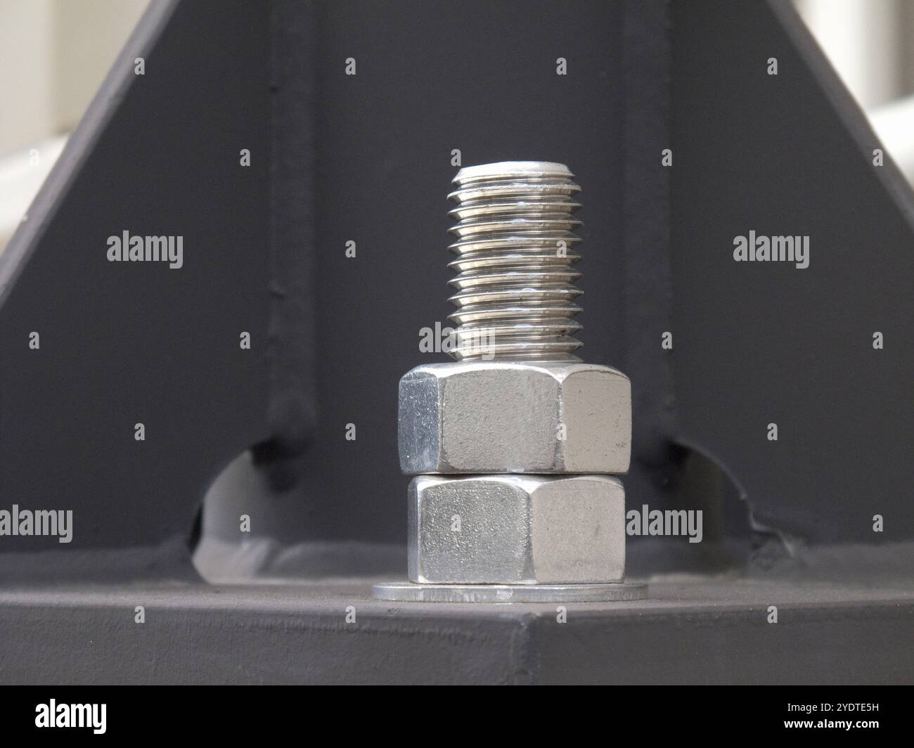 Stainless steel bolts and nuts for heavy steel frames Stock Photo - Alamy