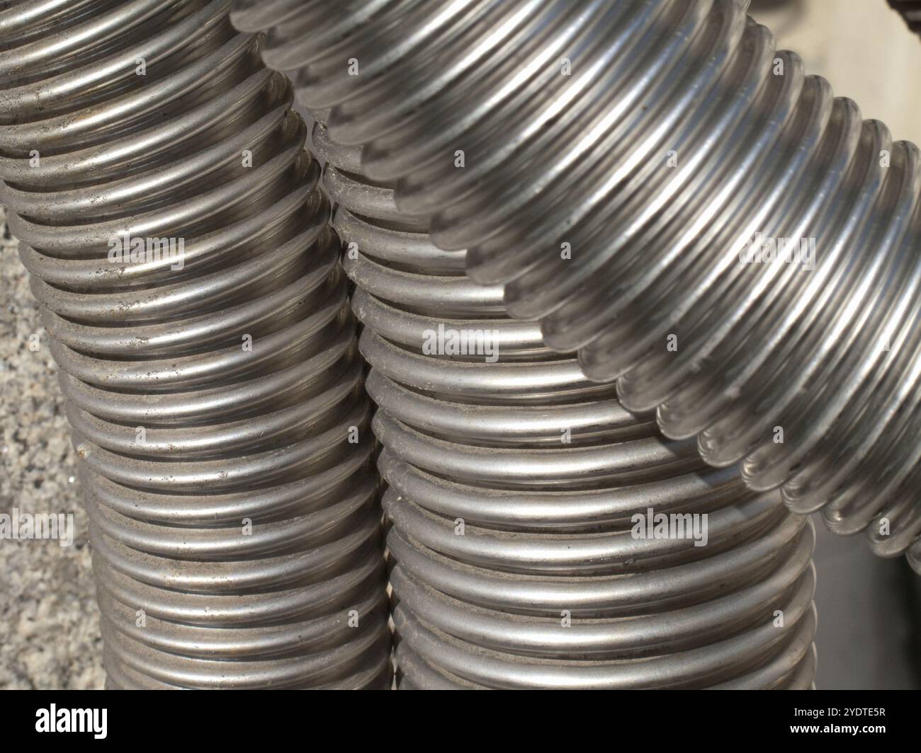 Flexible tube in aluminium Stock Photo - Alamy