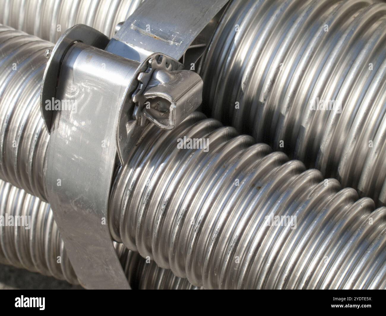 Flexible tube in aluminium Stock Photo - Alamy