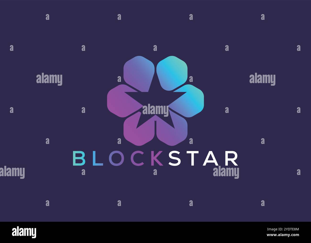 Hexagon innovative logo hi-res stock photography and images - Alamy