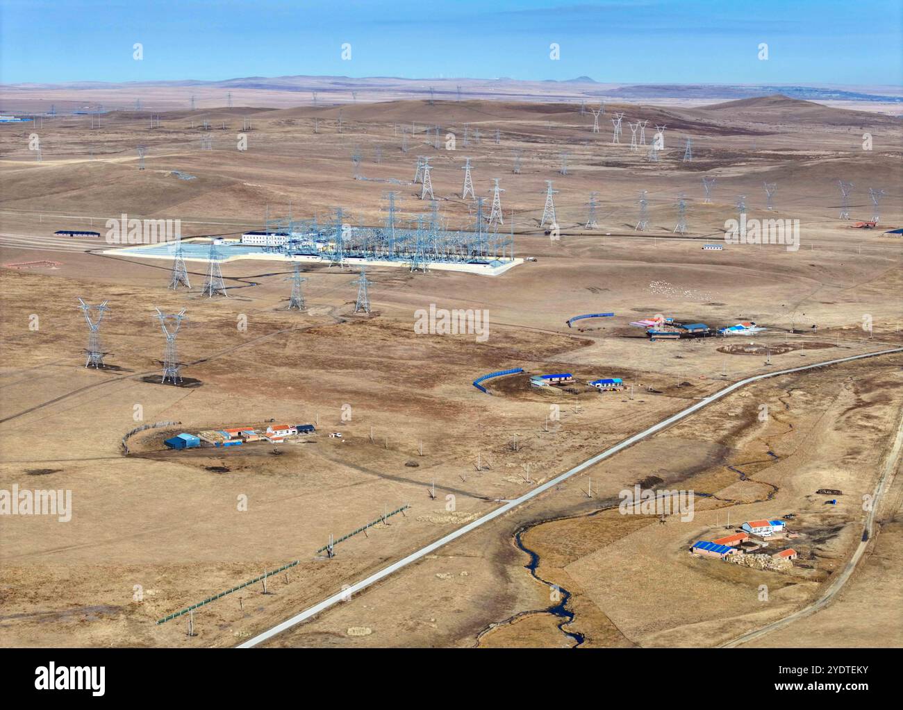 XILINGOLLEAGUE, CHINA - OCTOBER 28, 2024 - Aerial photo shows the ...