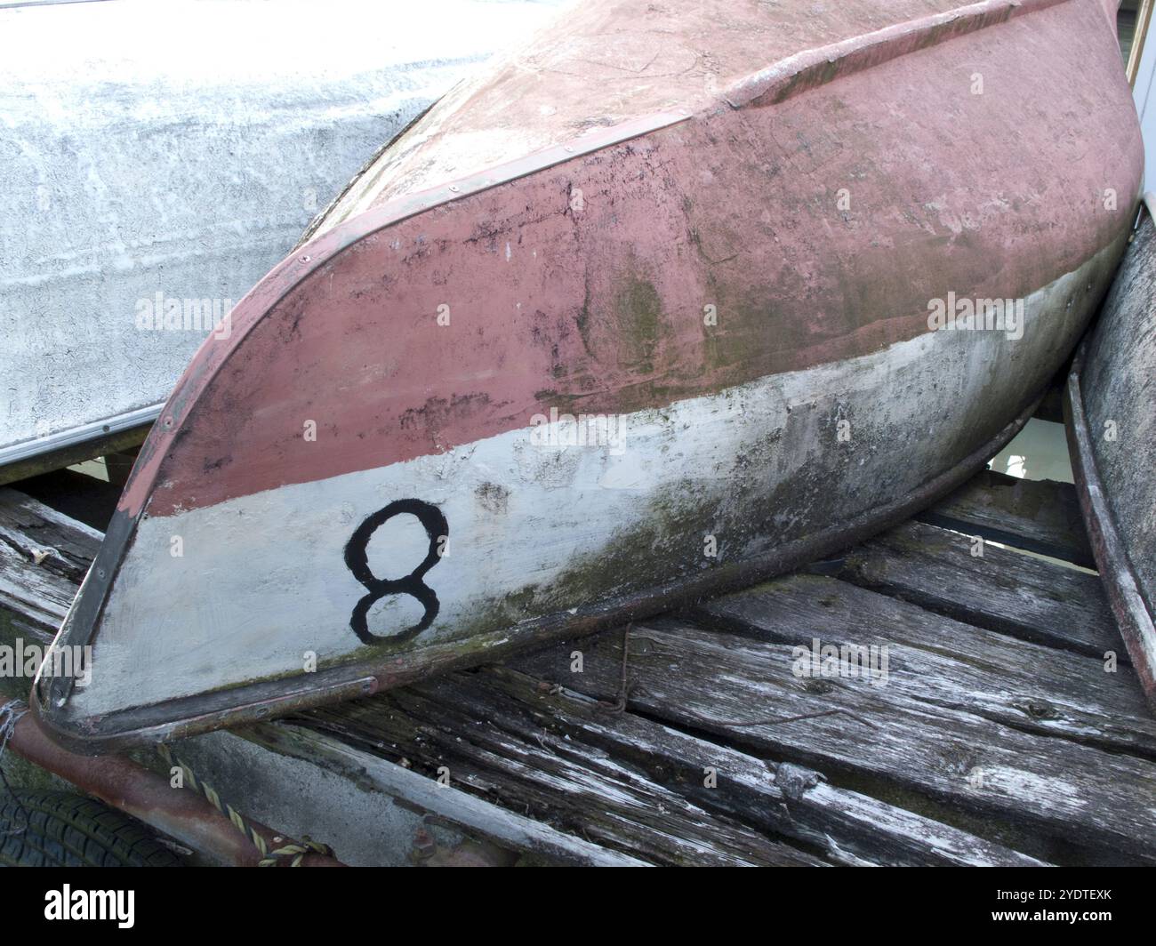 Bottom of a rowing boat Stock Photo - Alamy