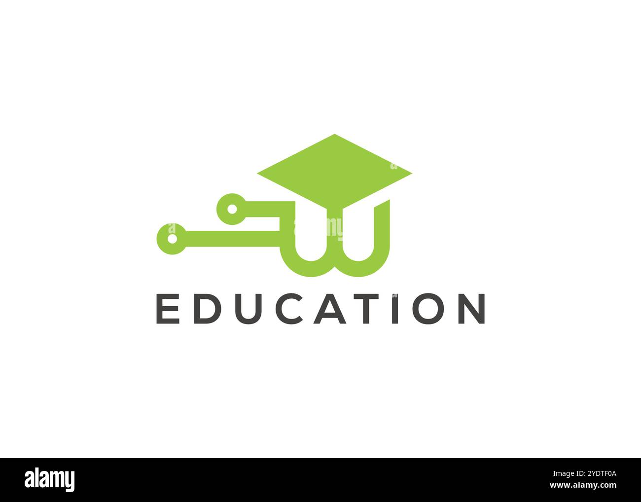 Letter W Education technology logo. Modern style W learning logo Stock ...
