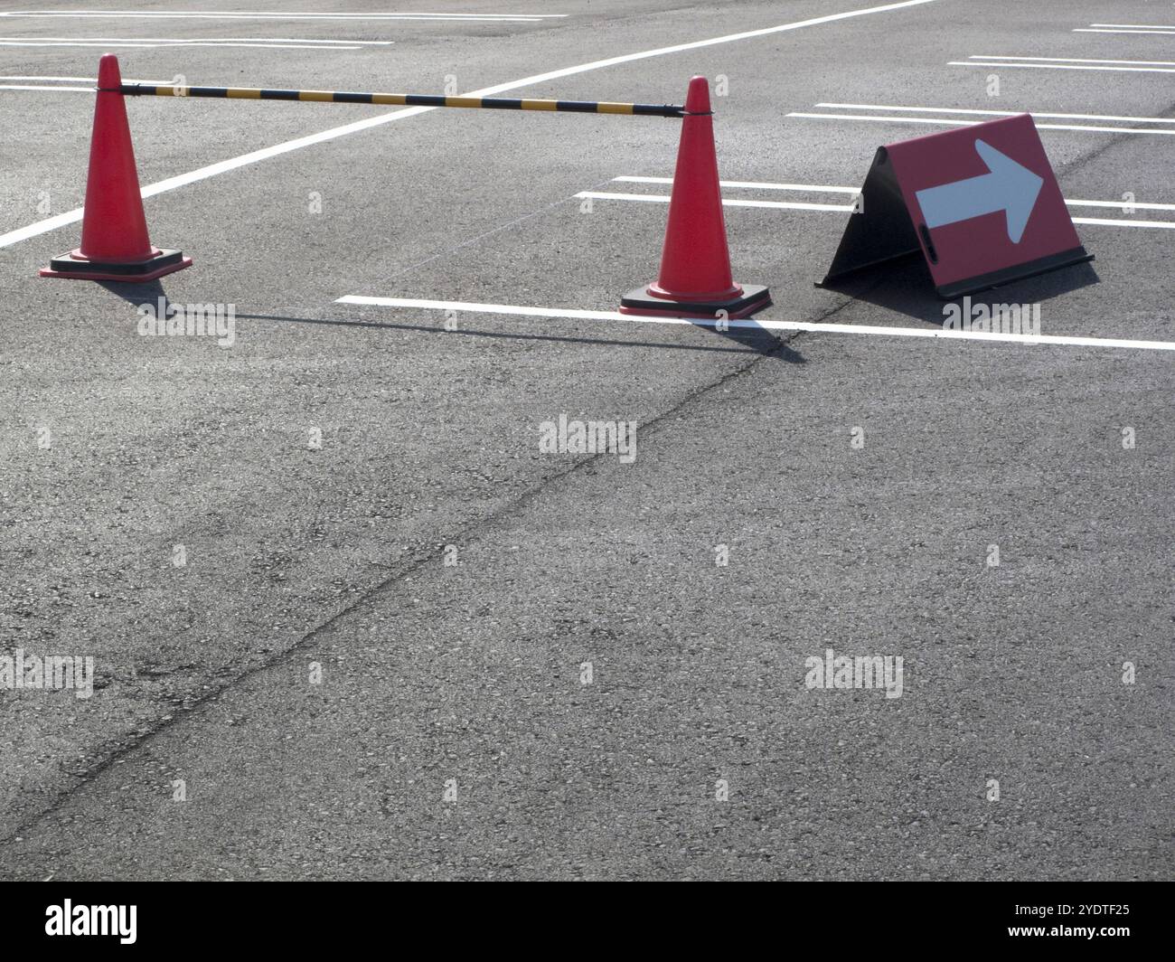 Pylons in parking lots Stock Photo - Alamy