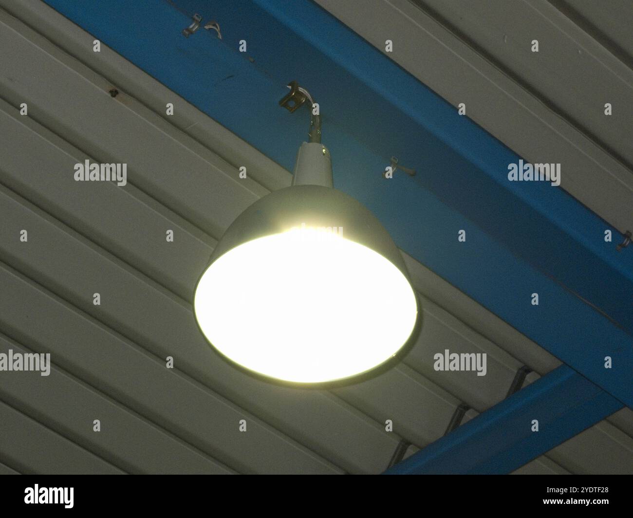Mercury lamps in the goods warehouse Stock Photo - Alamy