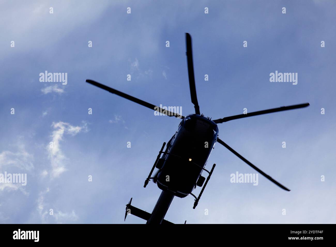 Silhouette of a jet helicopter Stock Photo - Alamy
