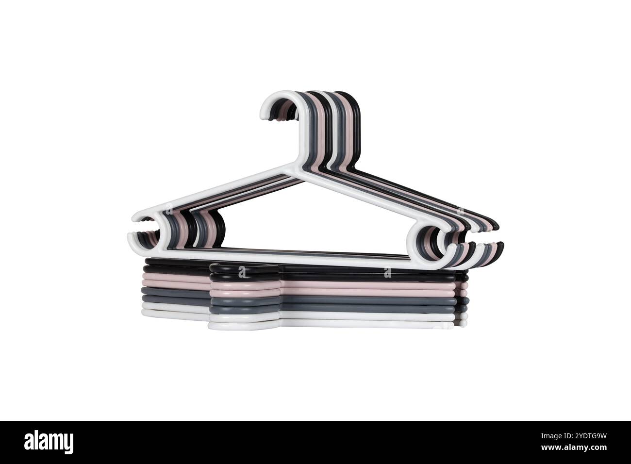 Set of Multicolored Plastic Clothes Hangers for Organized Wardrobe ...