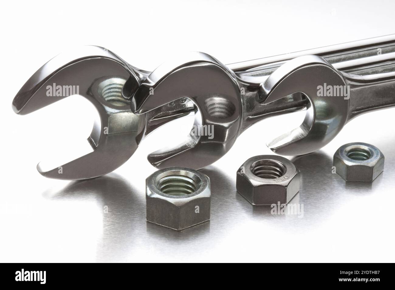 Spanner and nut Stock Photo - Alamy