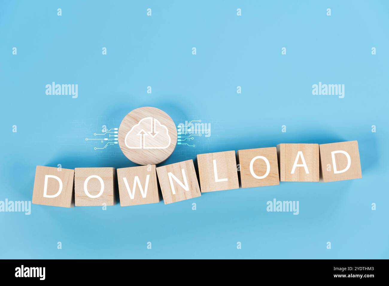 Wooden cube block shape on download. the concept of completion or ...