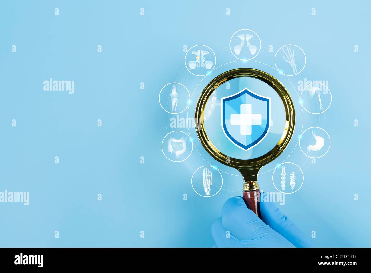 Magnifying glass over heart icon hi-res stock photography and images ...