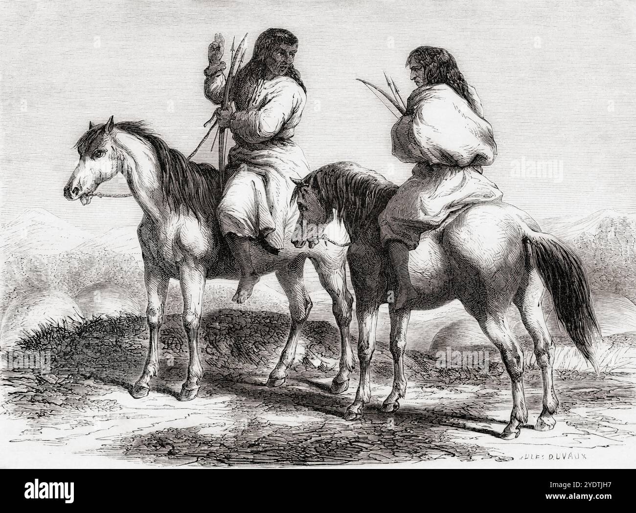 Native american indians horseback hi-res stock photography and images ...