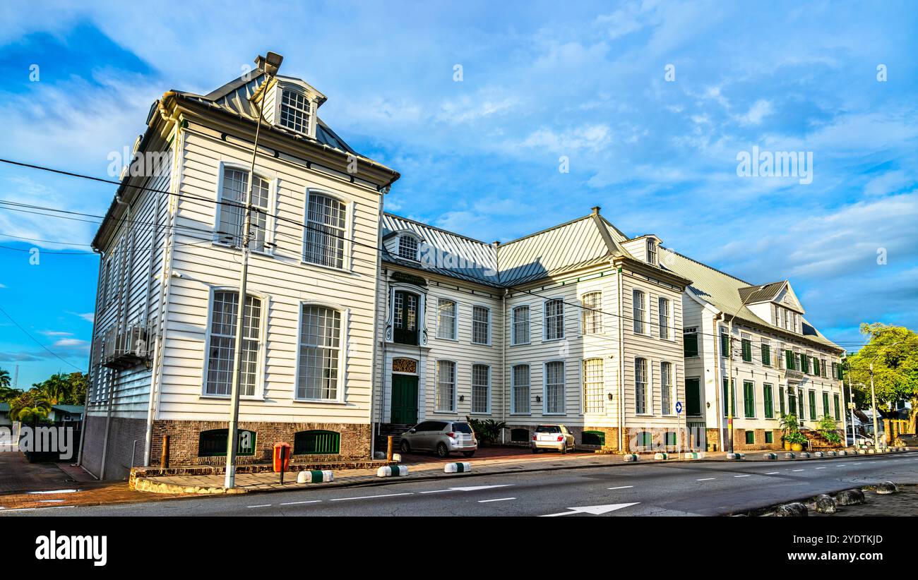 National Assembly in a historic building in Paramaribo, the capital of ...