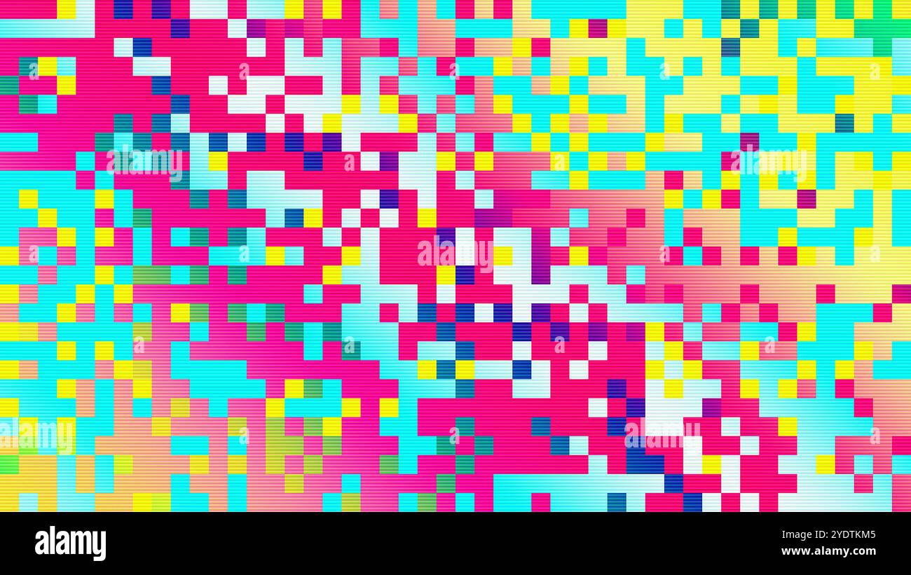 Abstract pixelated colorful rainbow 8 bit retro game Glitch pixel Noise ...