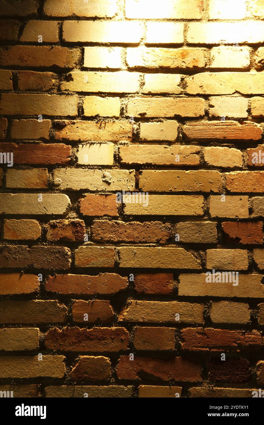 Brick wall at night Stock Photo - Alamy