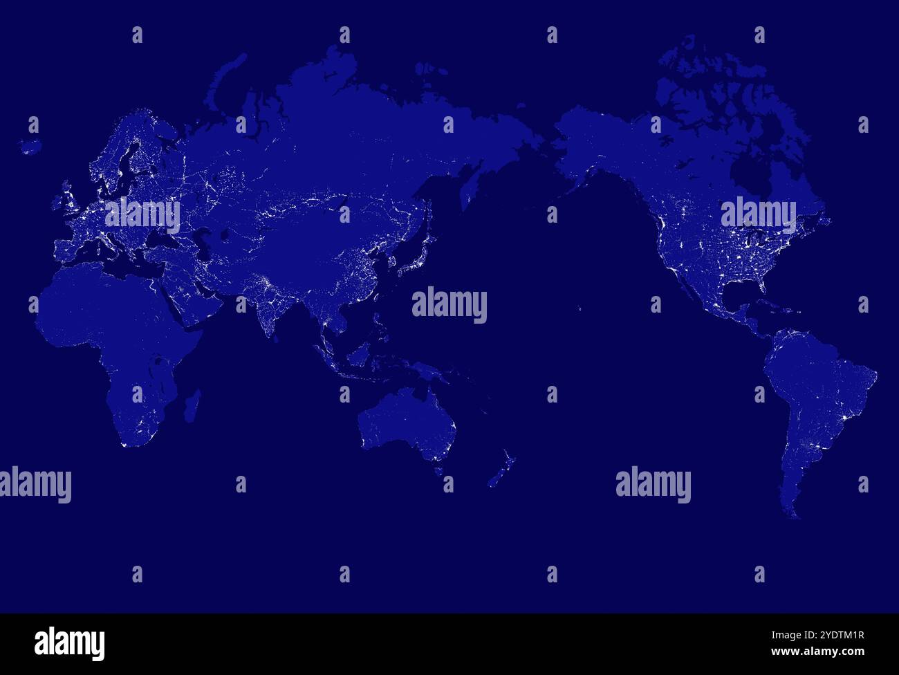 Night world map hi-res stock photography and images - Alamy