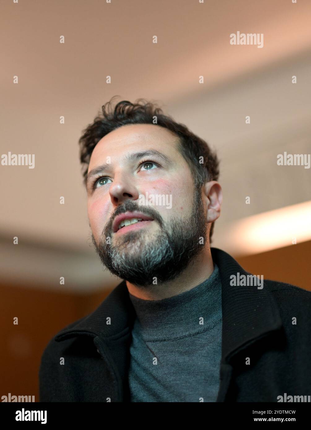 Film director Daniel Geronimo Prochaska during an interview with the ...