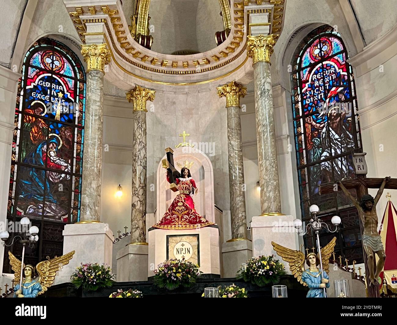 Manila, Philippines. 15th Oct, 2024. The statue of the Black Nazarene ...