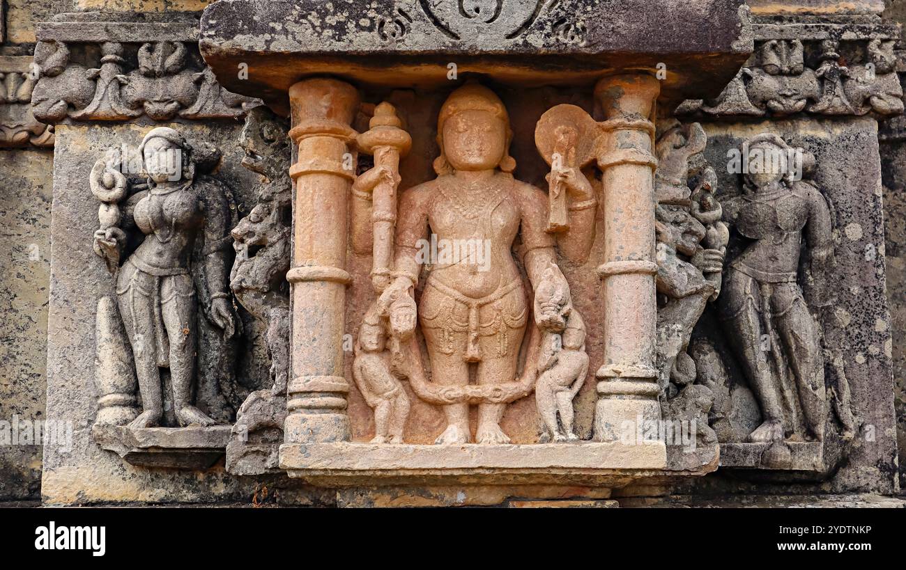 Carving of Wamana, one of the ten avatars of Lord Vishnu, at the Akhati ...