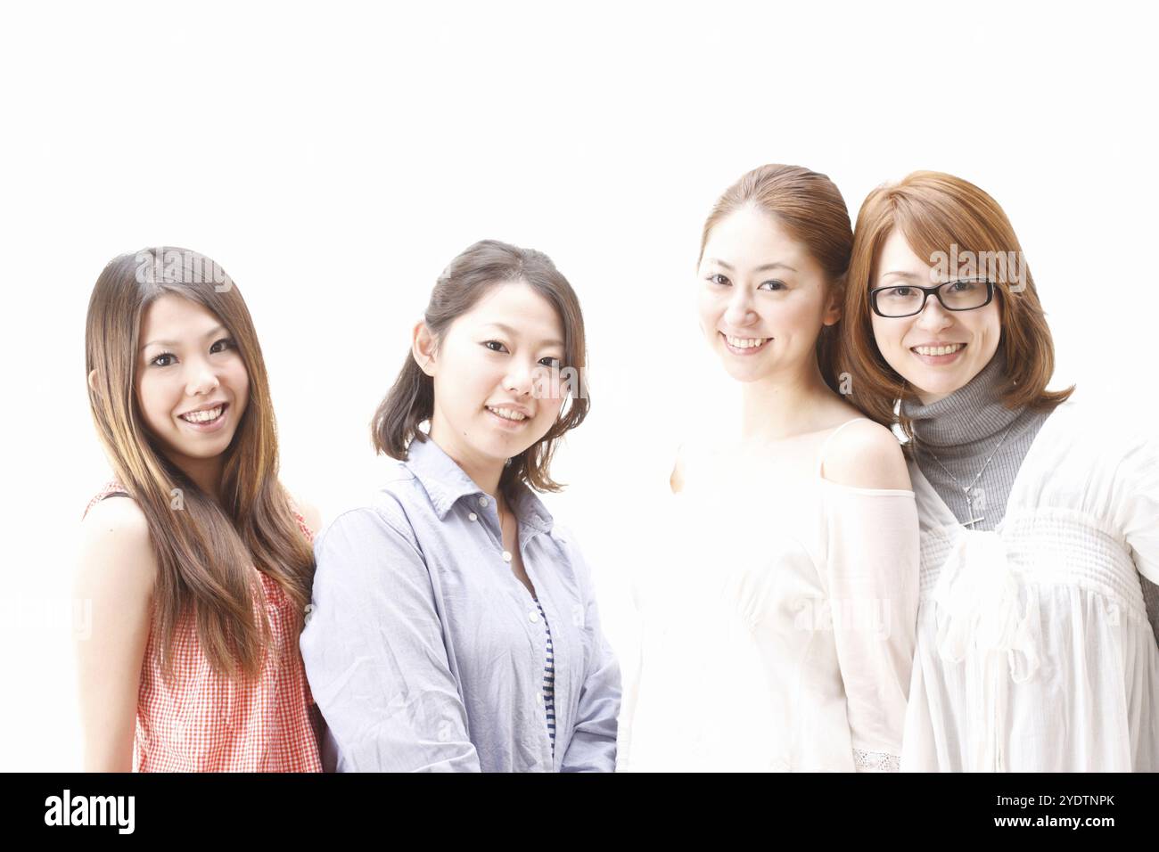 Portrait four women smiling hi-res stock photography and images - Alamy