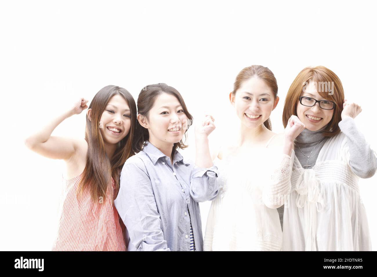 Portrait four women smiling hi-res stock photography and images - Alamy