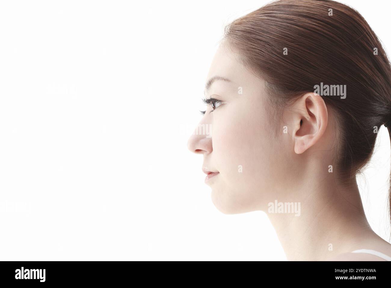 Asia woman profile hi-res stock photography and images - Alamy
