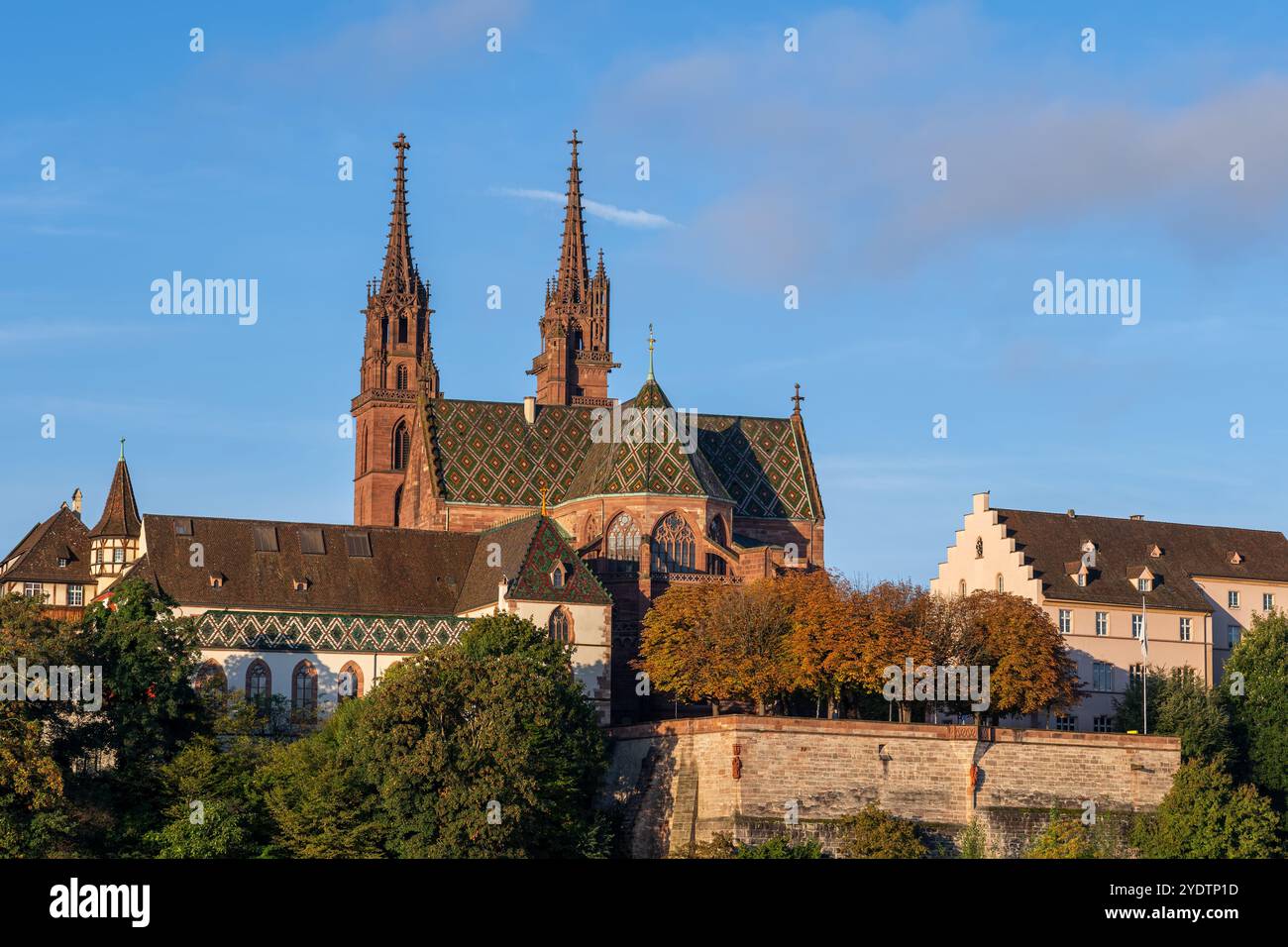 Basel, Switzerland - Basel Minster (Basler Munster) Cathedral and Basel ...