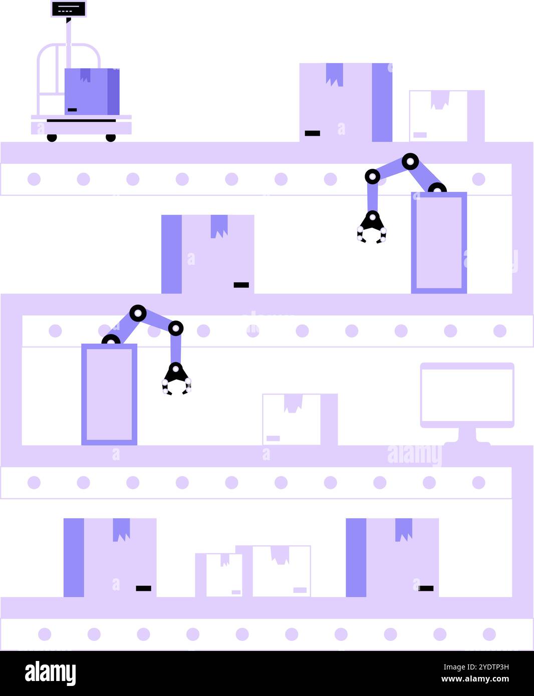 Robotic conveyor belt Cut Out Stock Images & Pictures - Alamy