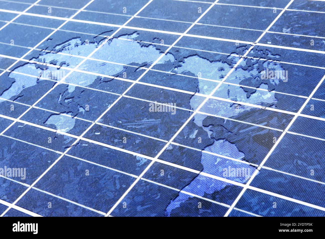 Solar panels and world map Stock Photo - Alamy