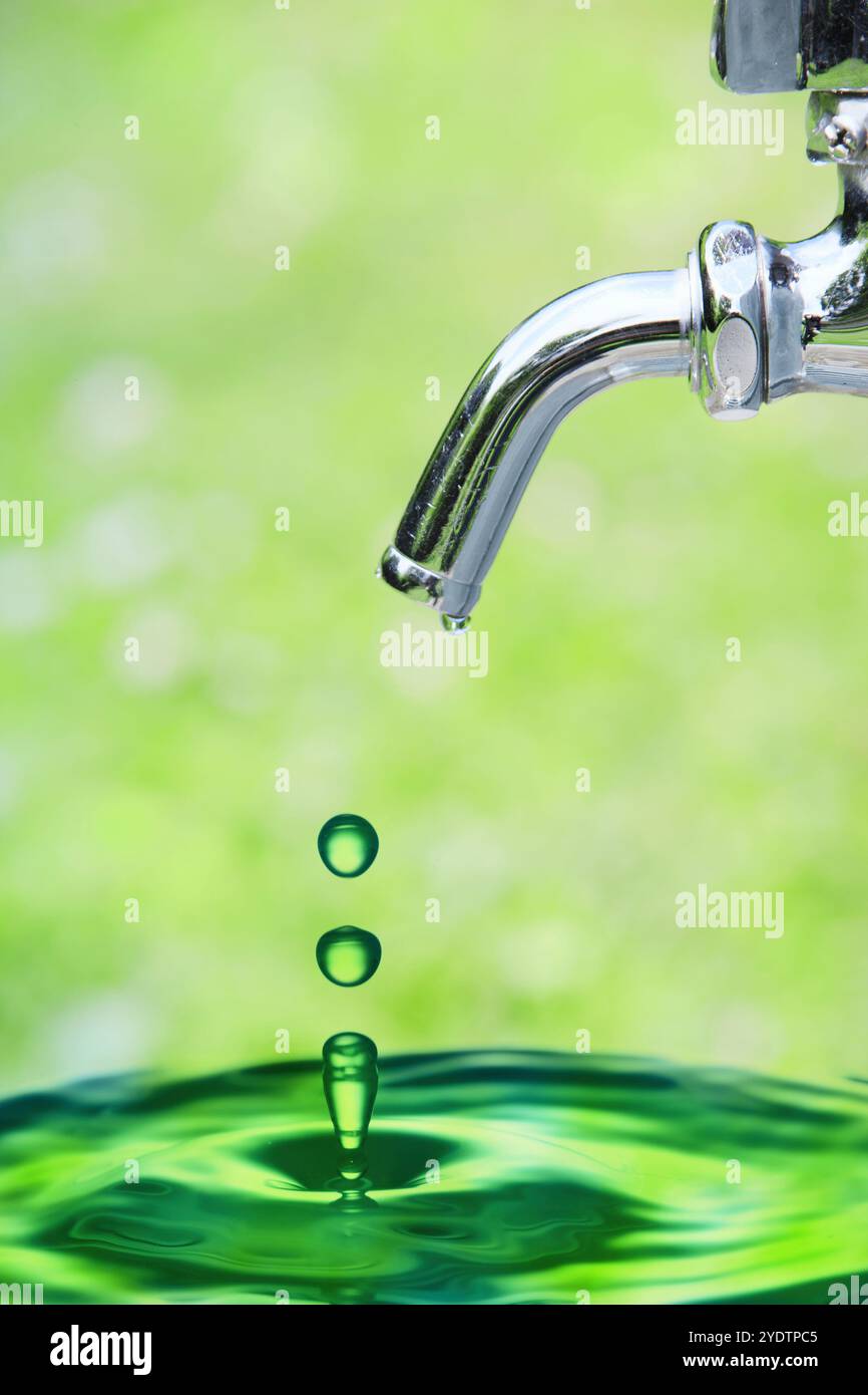 Water drops and water supply Stock Photo - Alamy