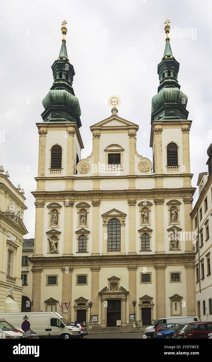 The Jesuit Church, also known as the University Church is double-tower ...