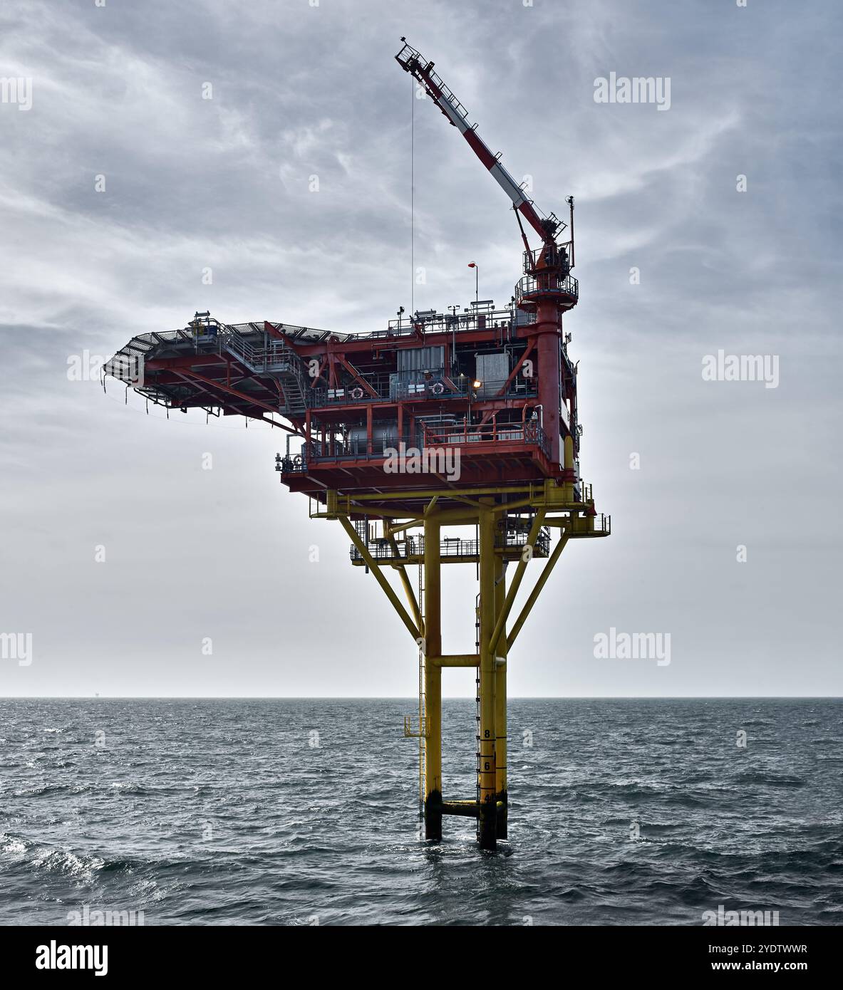 Unmanned offshore oil platform in the sea Stock Photo - Alamy