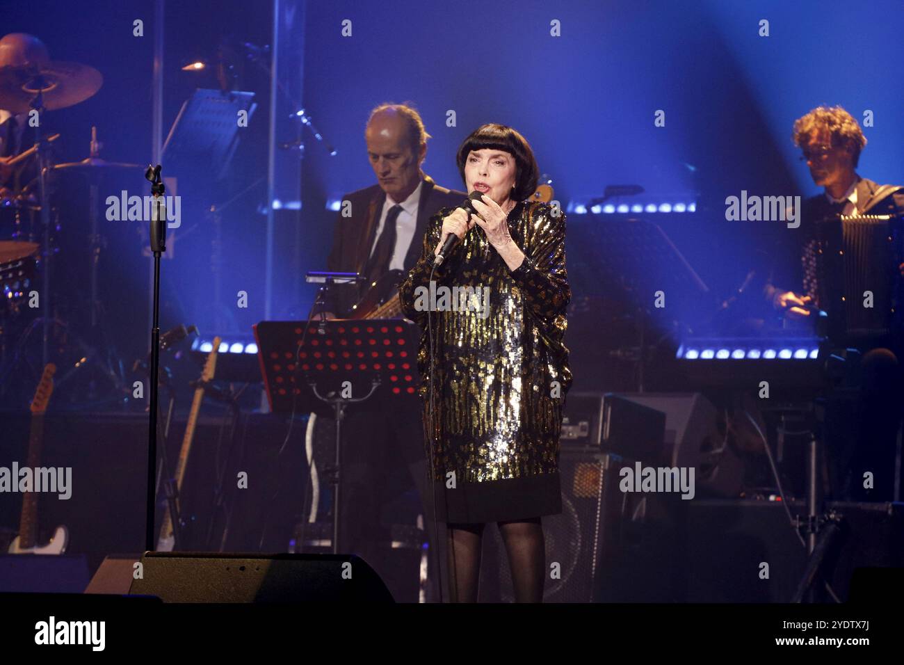 Mireille Mathieu at her Berlin concert as part of her farewell tour ...