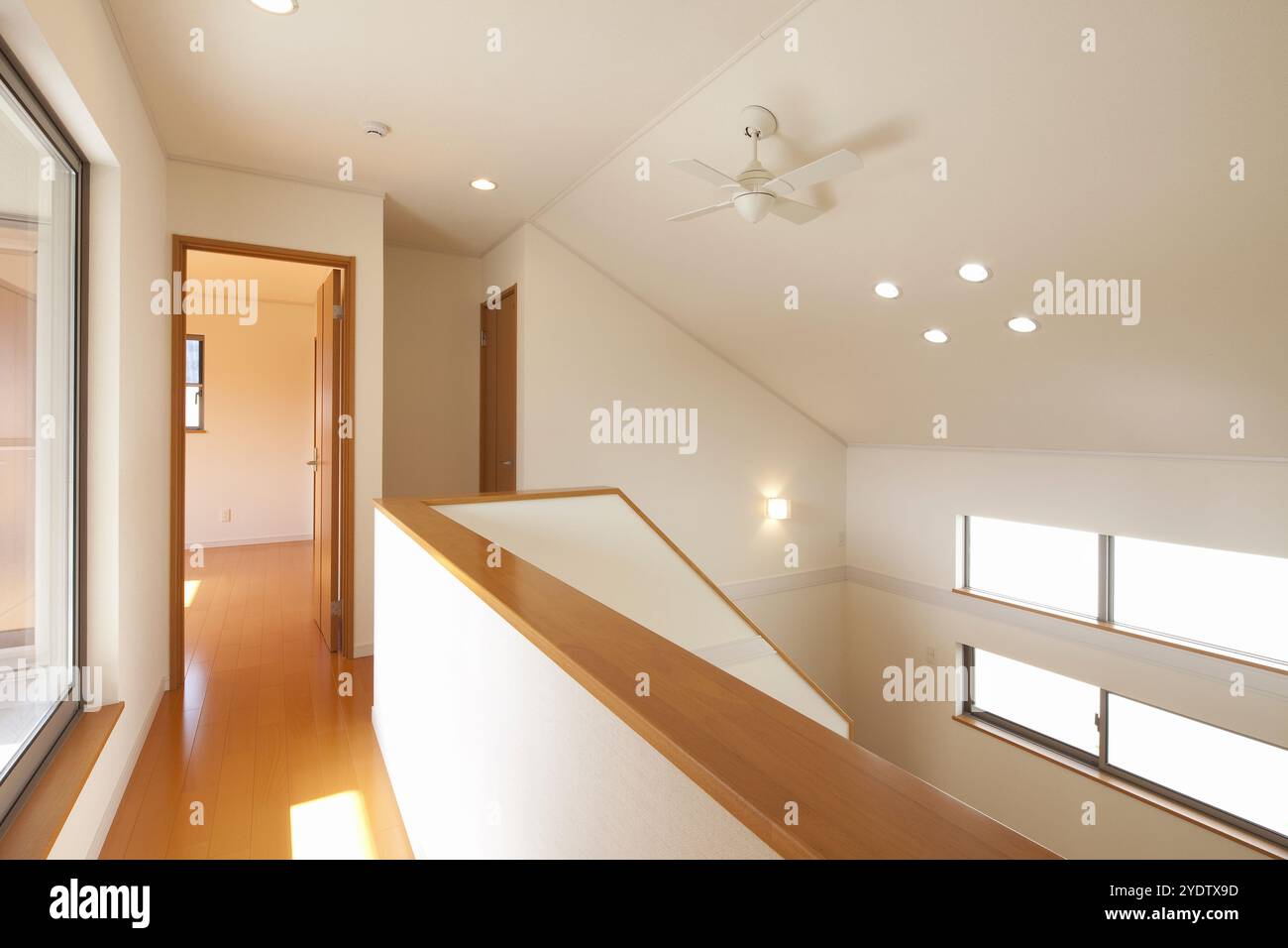 Crossing corridor in atrium Stock Photo - Alamy