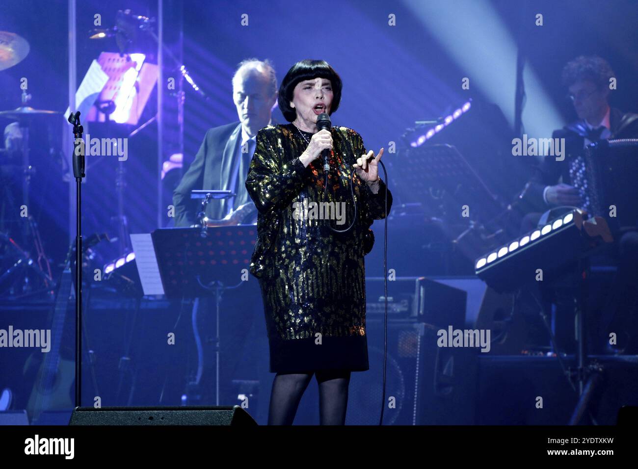 Mireille Mathieu at her Berlin concert as part of her farewell tour ...